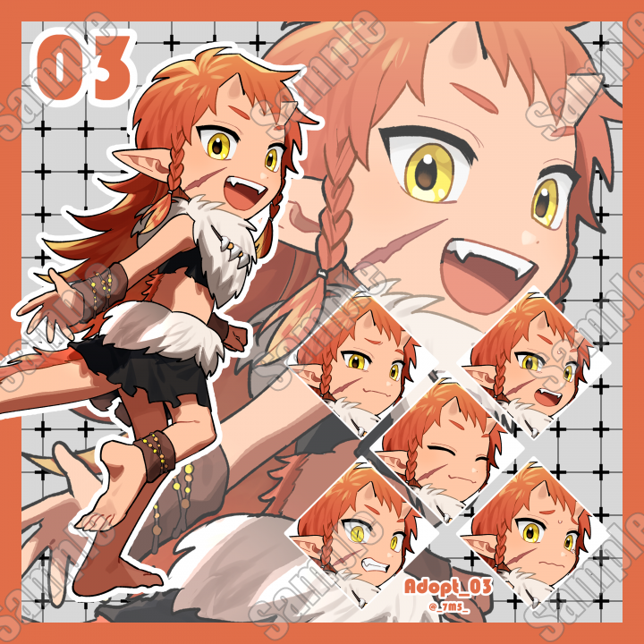 adopt_03【PSD+PNG】人とドラゴンのハーフ幼女です。| キャラクター ｜つなぐ